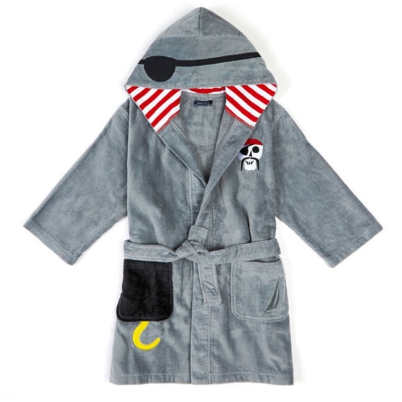 Nautica | Pajamas | Nautica Gray Pirate Hooded Beach Bath Terrycloth ...